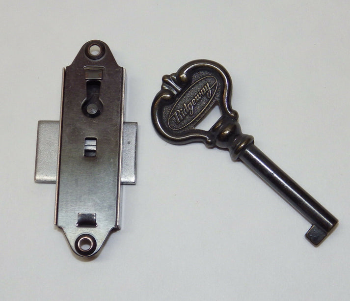 Ridgeway Grandfather Clock Door Lock & Key Set Narrow Antique Brass ...